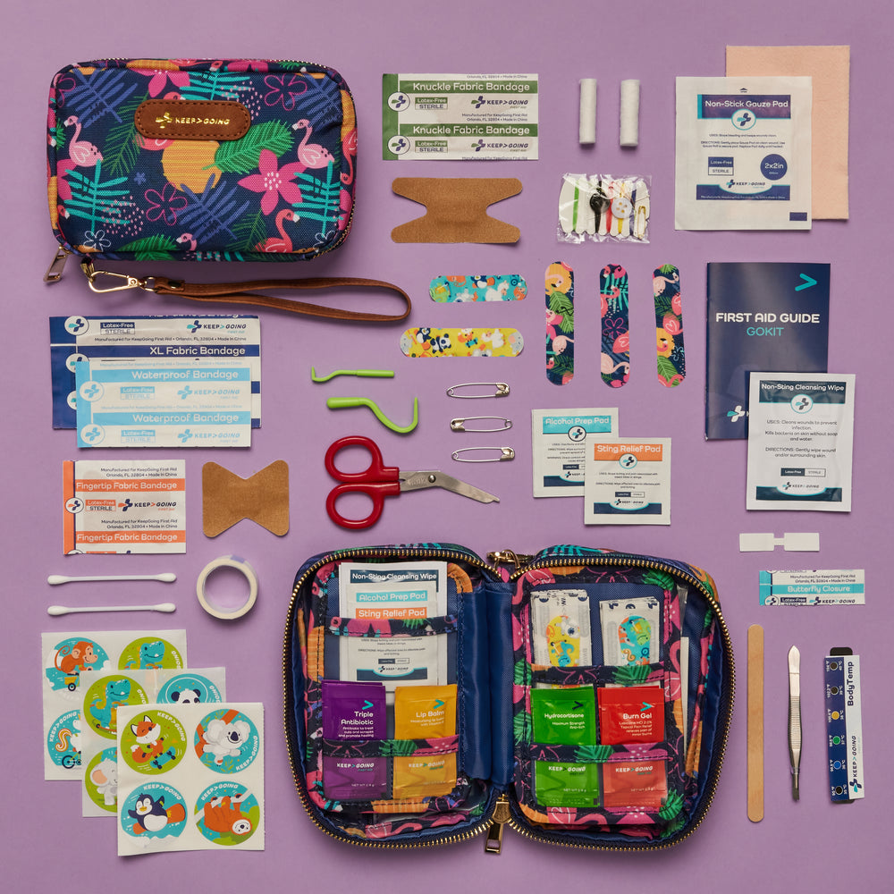 First Aid Flamingo GoKit (130 pcs) - KEEP>GOING First Aid