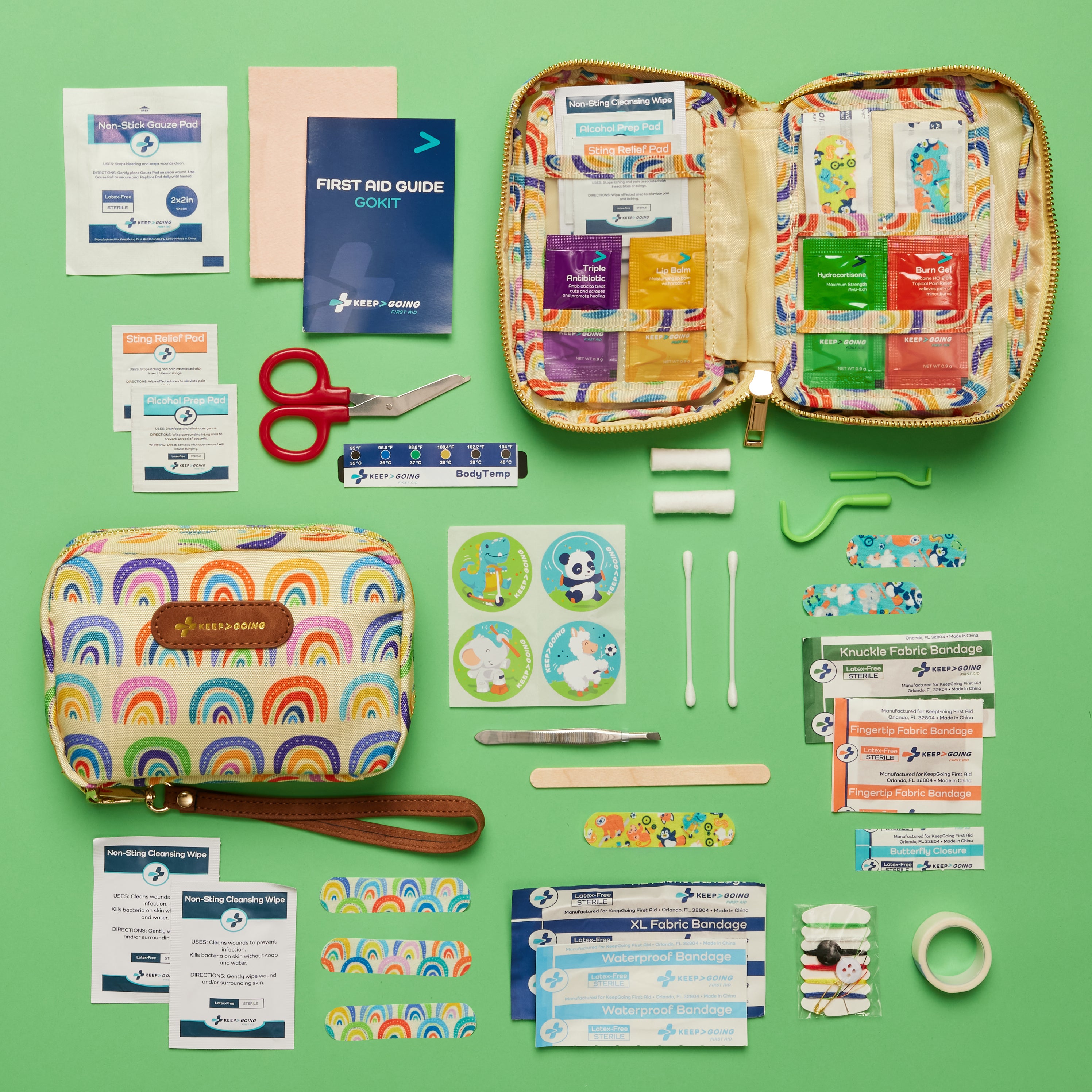 First Aid Sunny Rainbow GoKit (130 pcs) - KEEP>GOING First Aid