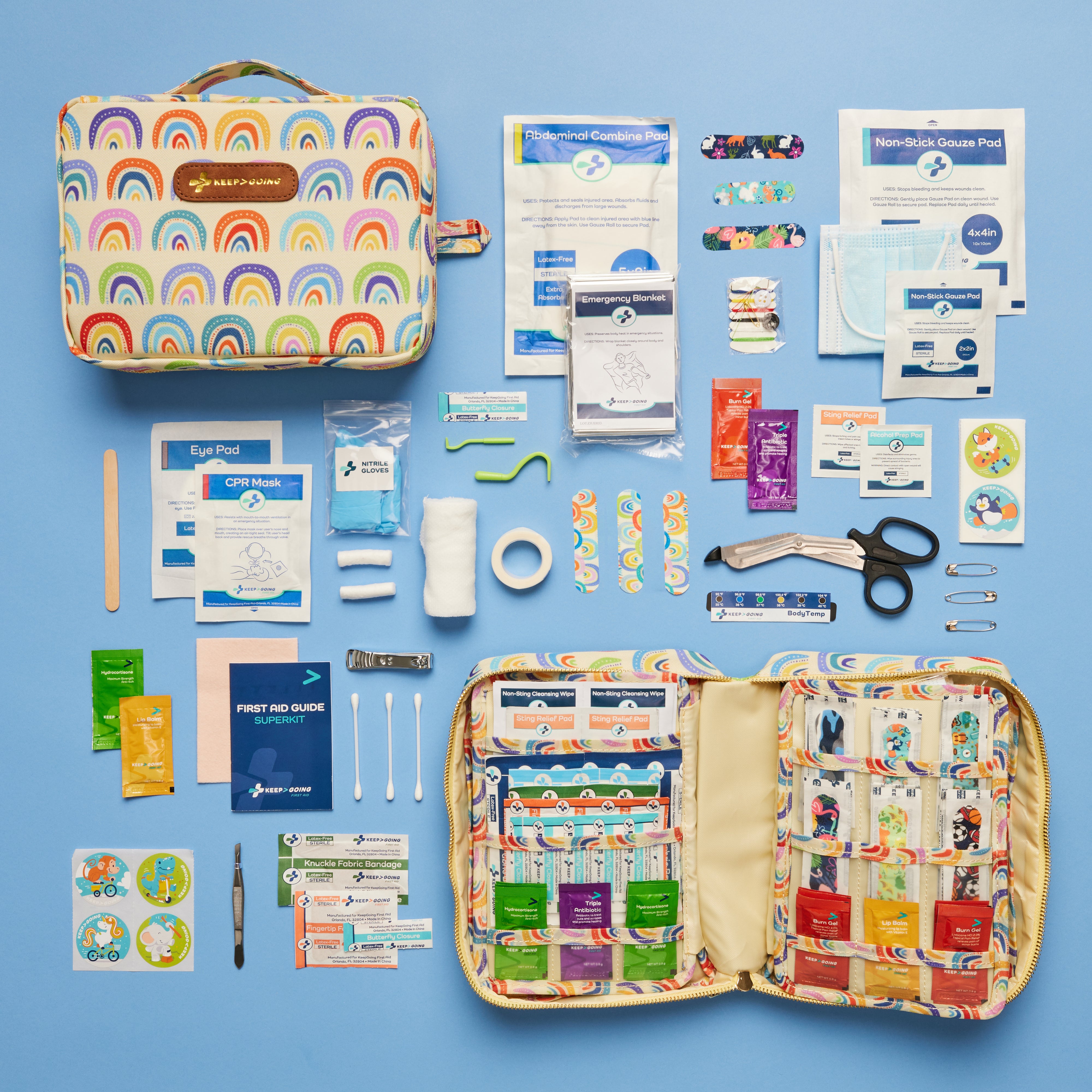 First Aid Rainbow SuperKit (270 pcs) - KEEP>GOING First Aid