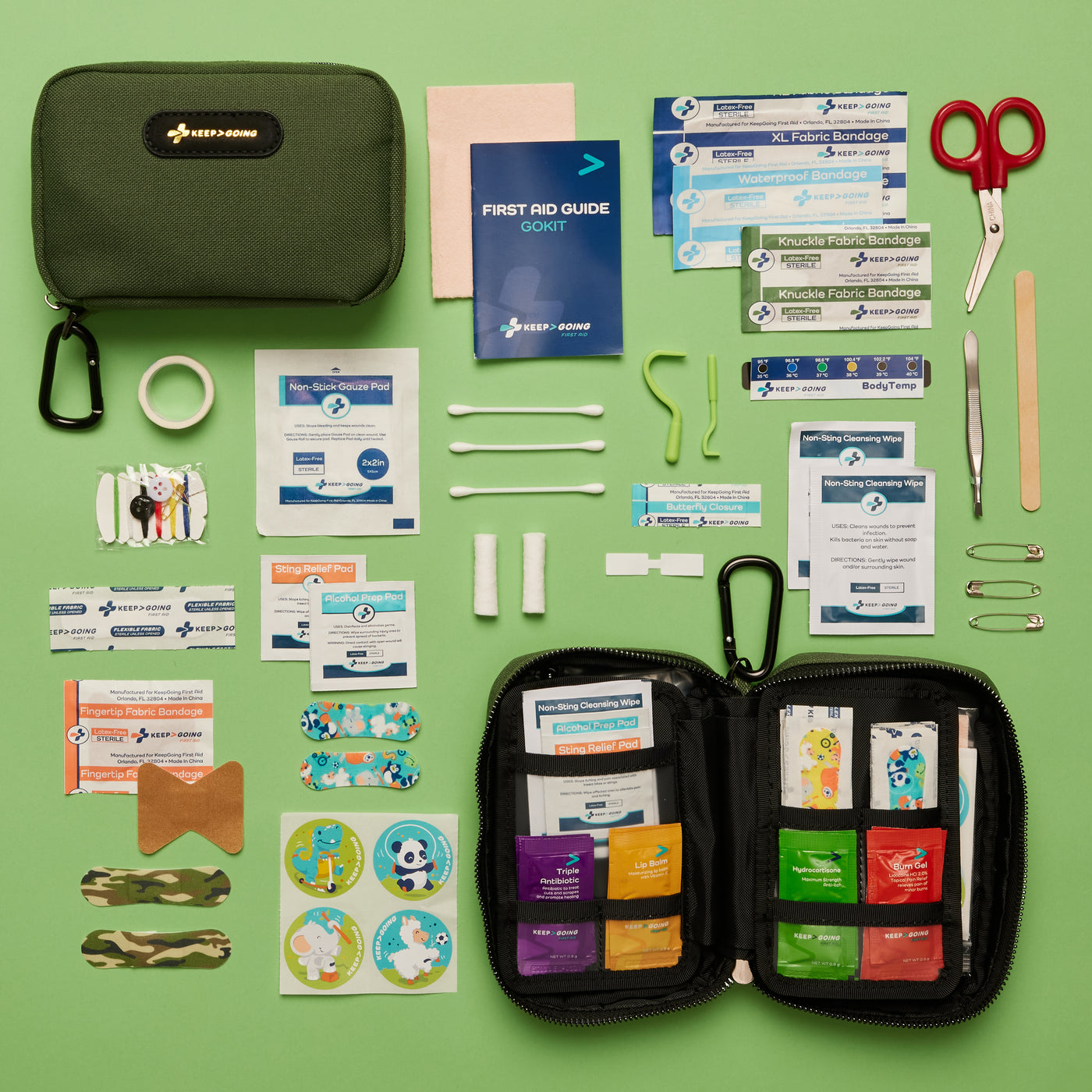 First Aid Hunter Green GoKit (130 PCS) - KEEP>GOING First Aid