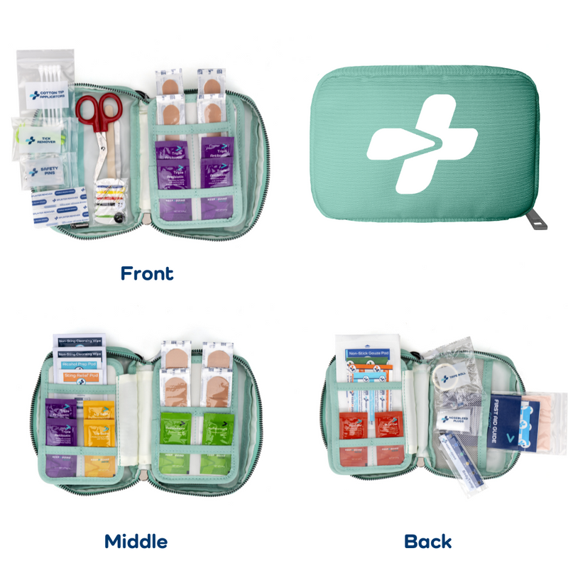 First Aid Seafoam Green GoKit (130 pcs) - KEEP>GOING First Aid