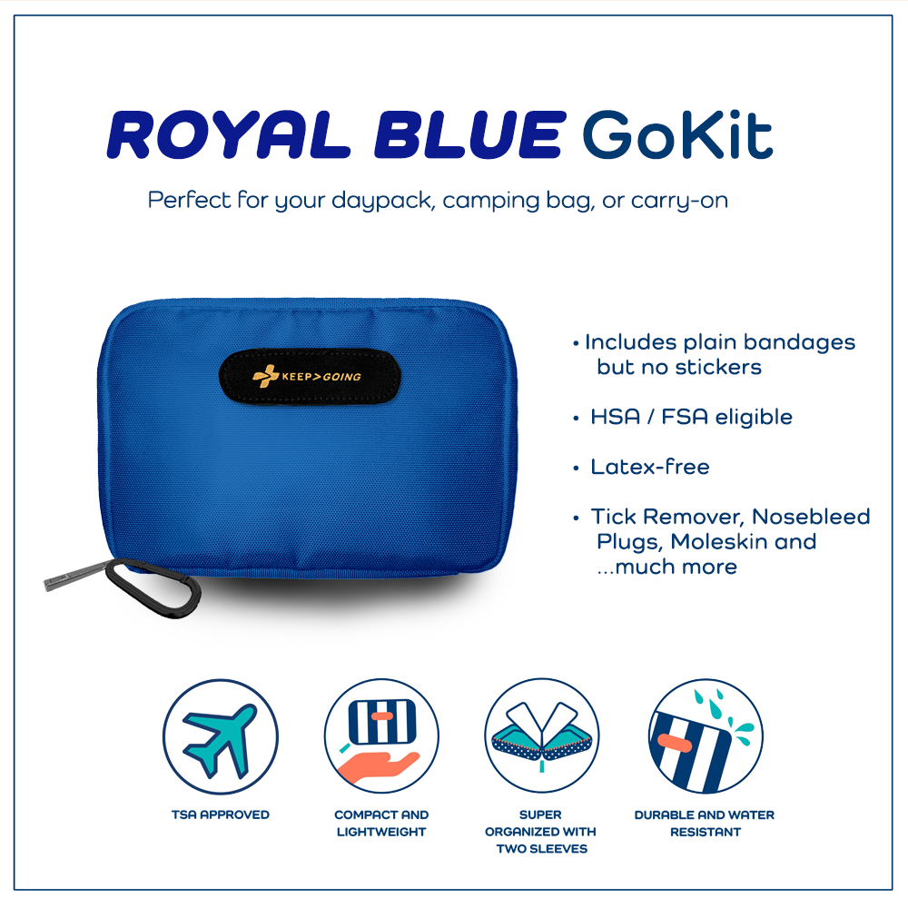 First Aid Royal Blue GoKit (130 pcs) - KEEP>GOING First Aid