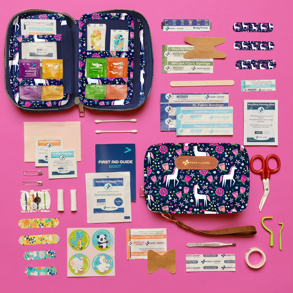 Unicorn Rose First Aid Signature GoKit (130 pcs) - KEEP>GOING First Aid