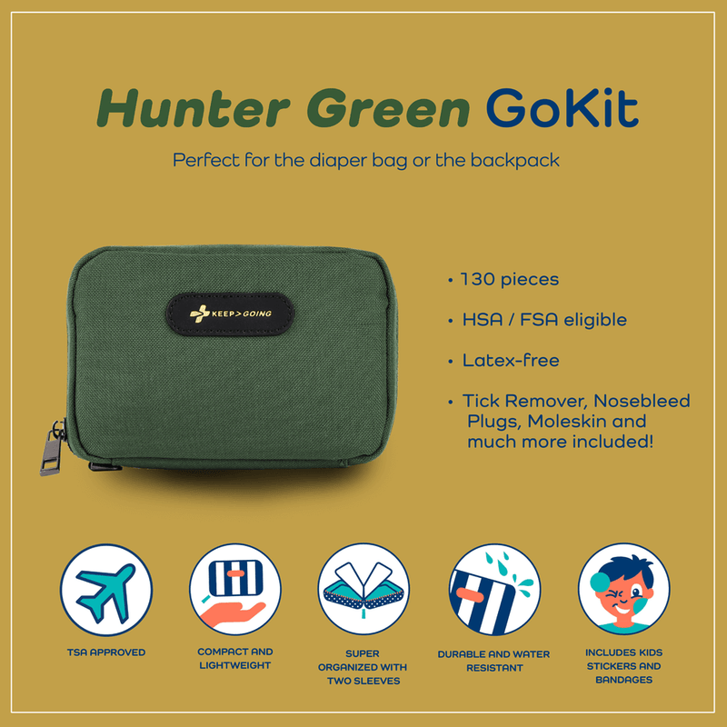 First Aid Hunter Green GoKit (130 PCS) - KEEP>GOING First Aid