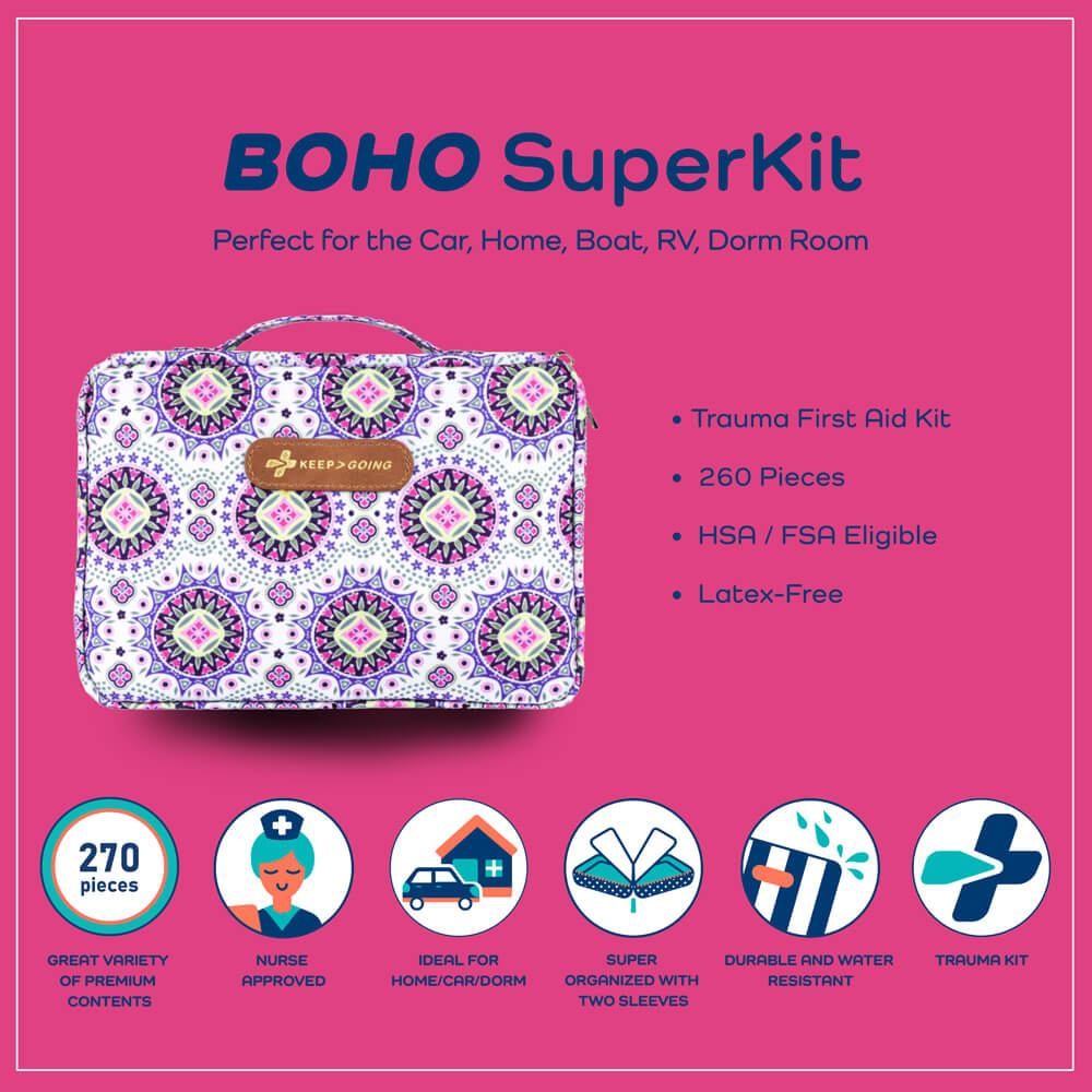 First Aid BOHO SuperKit (270 pcs) - KEEP>GOING First Aid