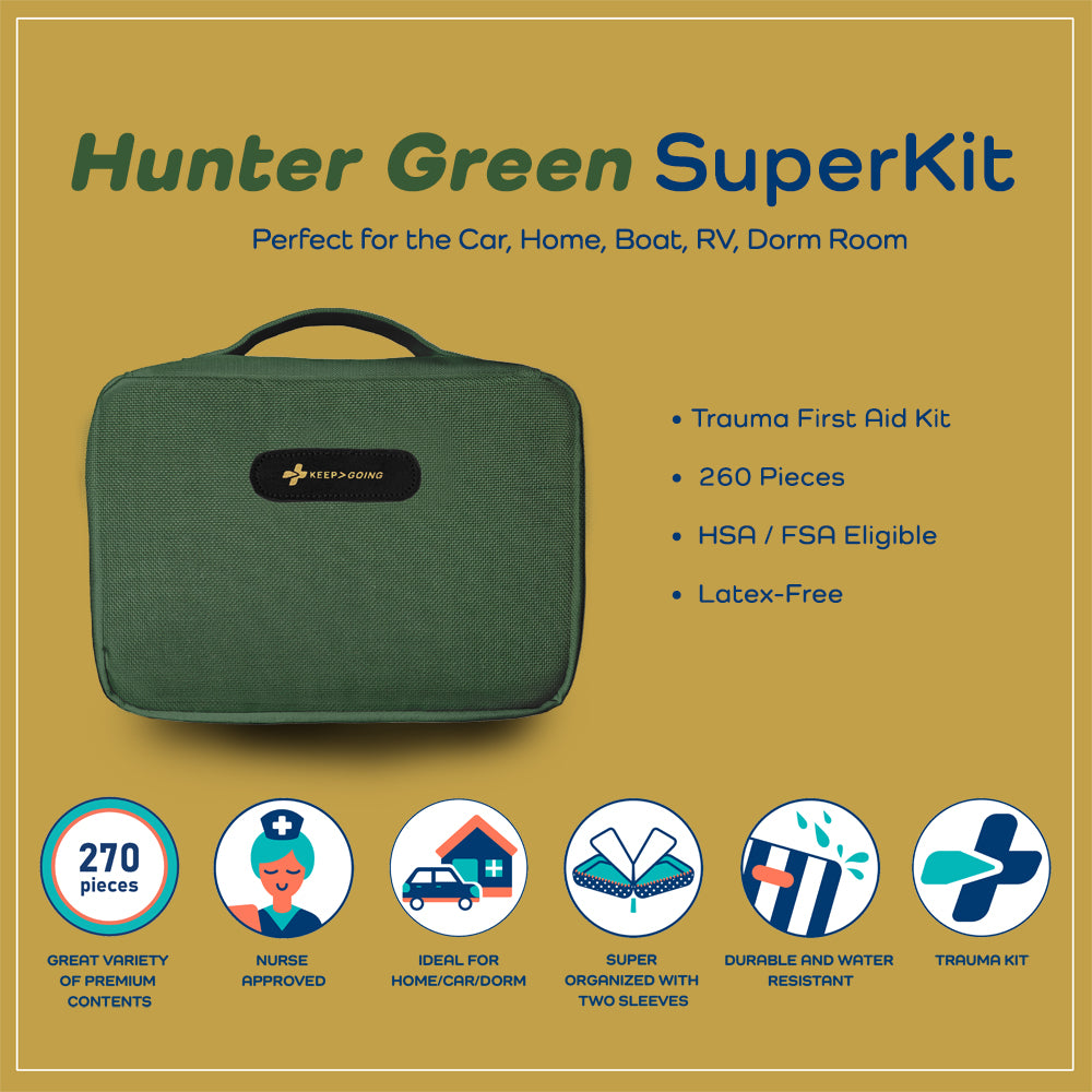 First Aid Hunter Green SuperKit (270 pcs) - KEEP>GOING First Aid